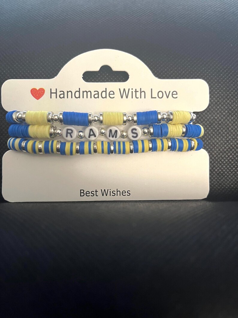 Set of 3 Hand Made NFL Sports Bracelets.. - Etsy