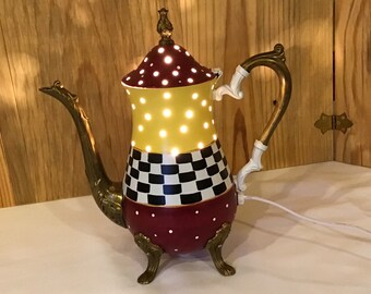 Hand painted teapots | Etsy