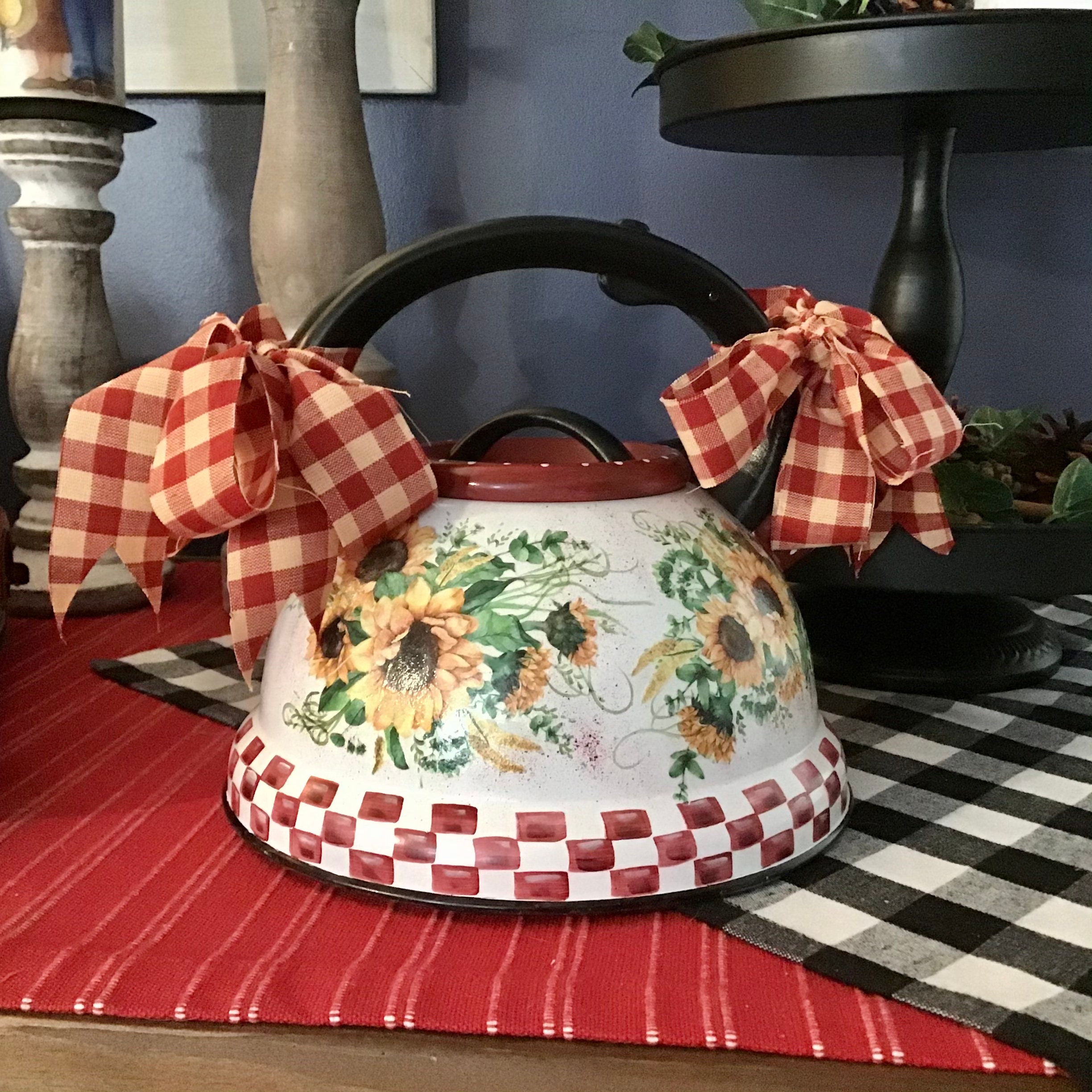 Sunflowers Tea Kettle Sunflowers Sunflower Decor Kitchen | Etsy