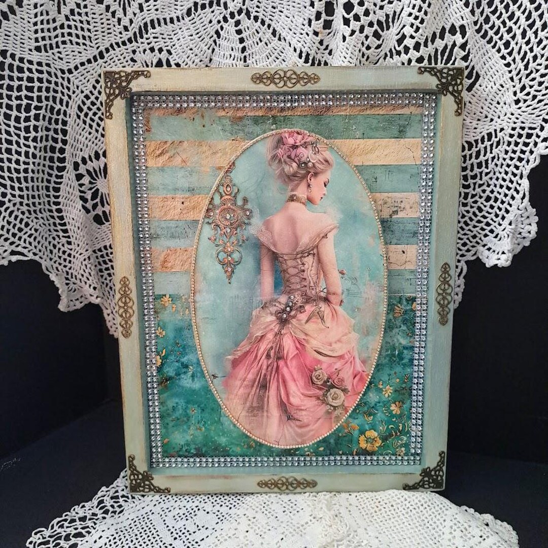 Wood Sign Shabby Victorian Lady Farmhouse Modern Home Decor Gift for ...