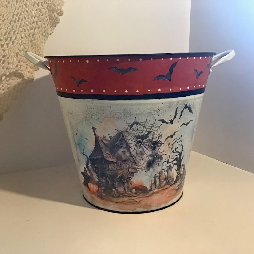 Halloween Trick or Treat Bucket, Halloween Bucket, Halloween ...