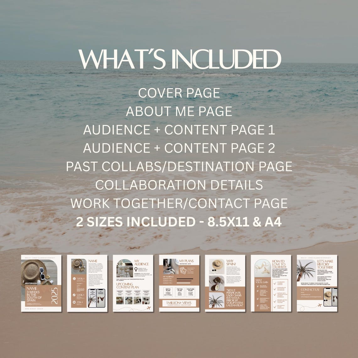 7 Page Media Kit Canva Template | Tiktok Media Kit | Social Media Kit ...
