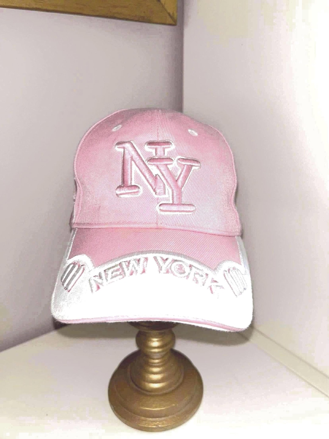 NEW YORK Pink and White Cap Classic Tourist NYC Hat New York City Girl ...