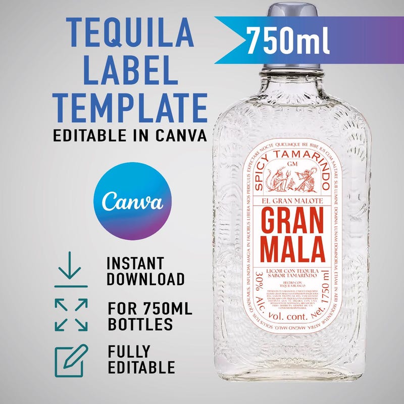Editable Liquors Label - Etsy
