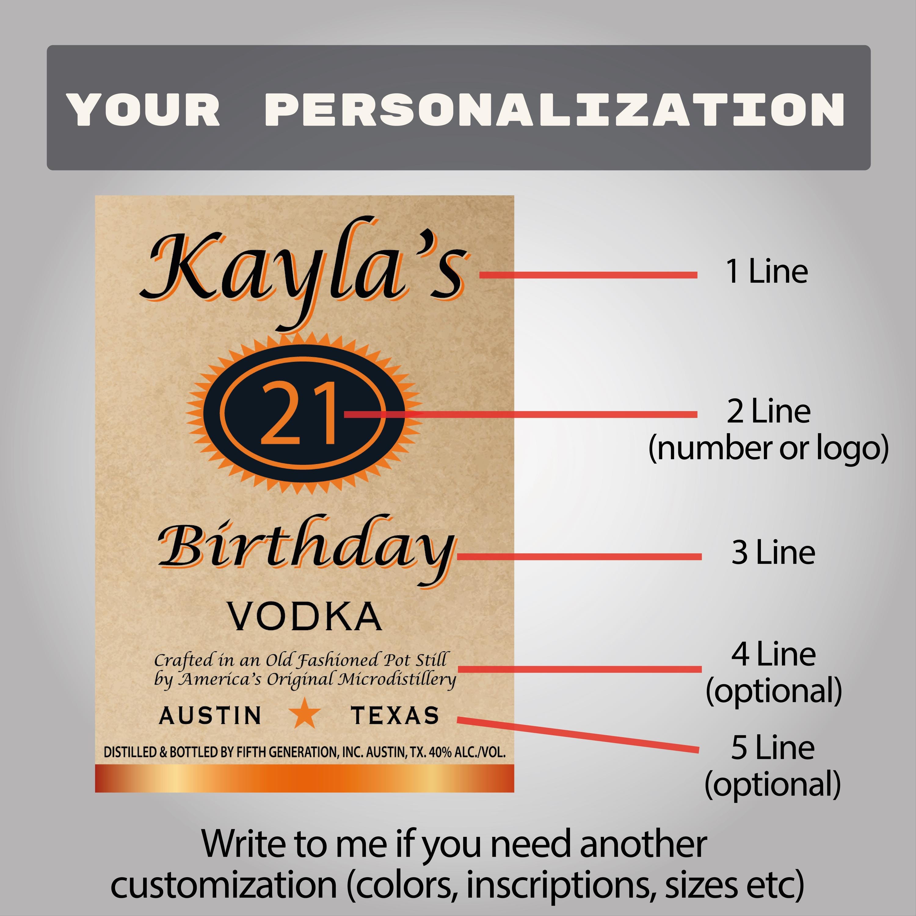 Custom Vodka 750 Ml Label, Titos Labels, Printable Personalized Alcohol ...