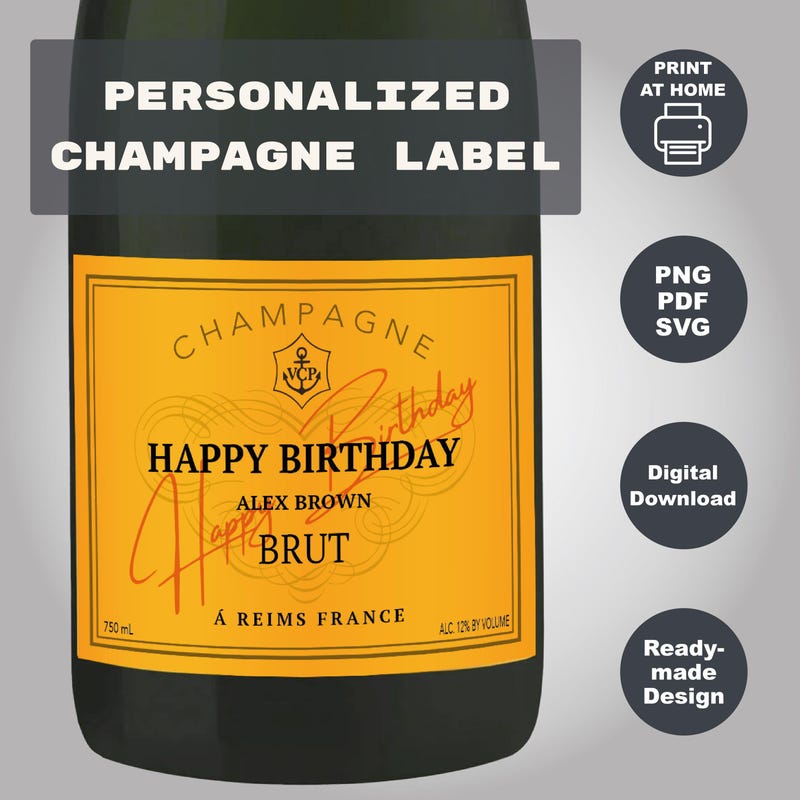 Personalized Champagne Labels - Etsy