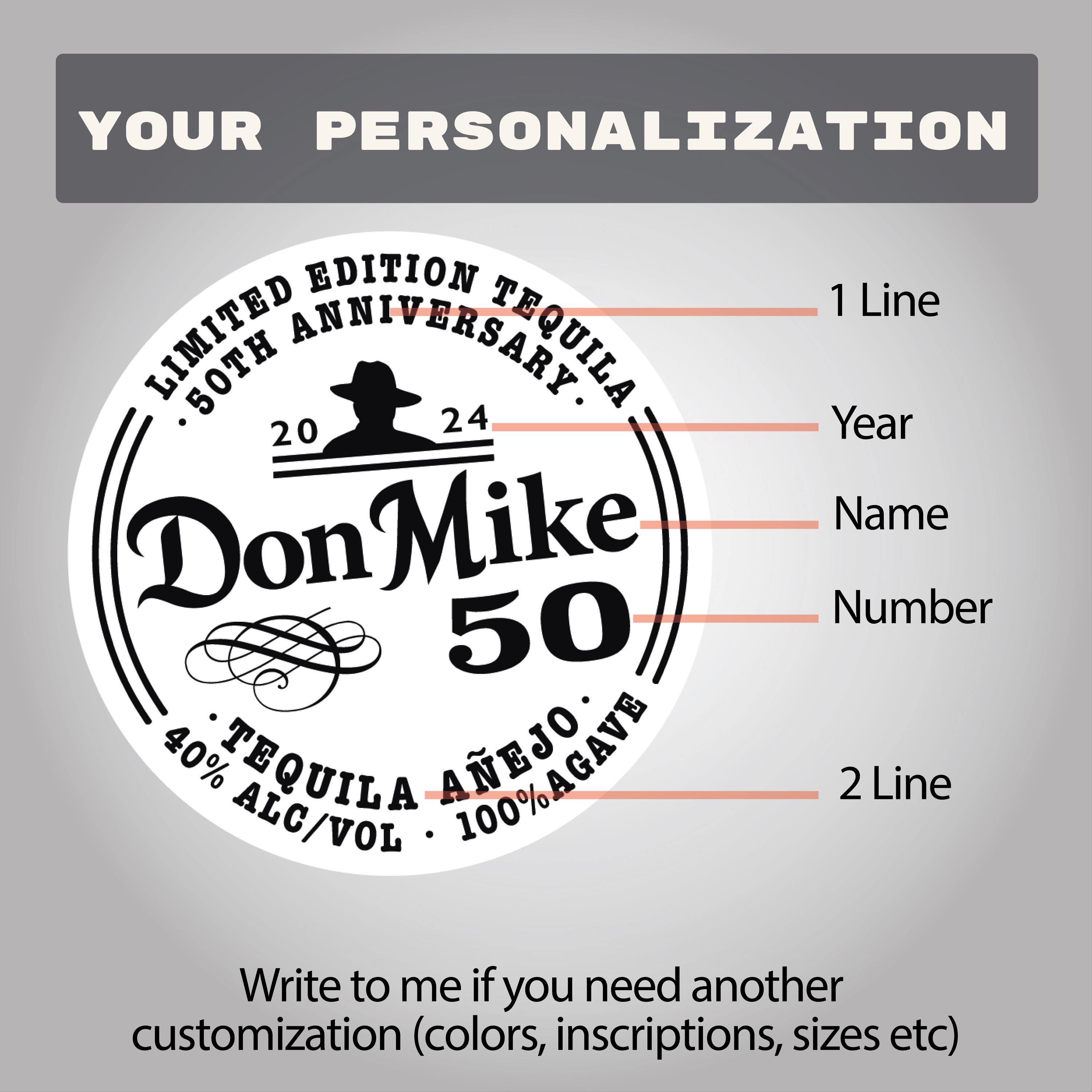 Custom Don Julio 70 Label, Personalized Tequila Label, Birthday ...