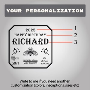 Printable Patron Mini Label, Personalized Tequila, Custom Gift for ...