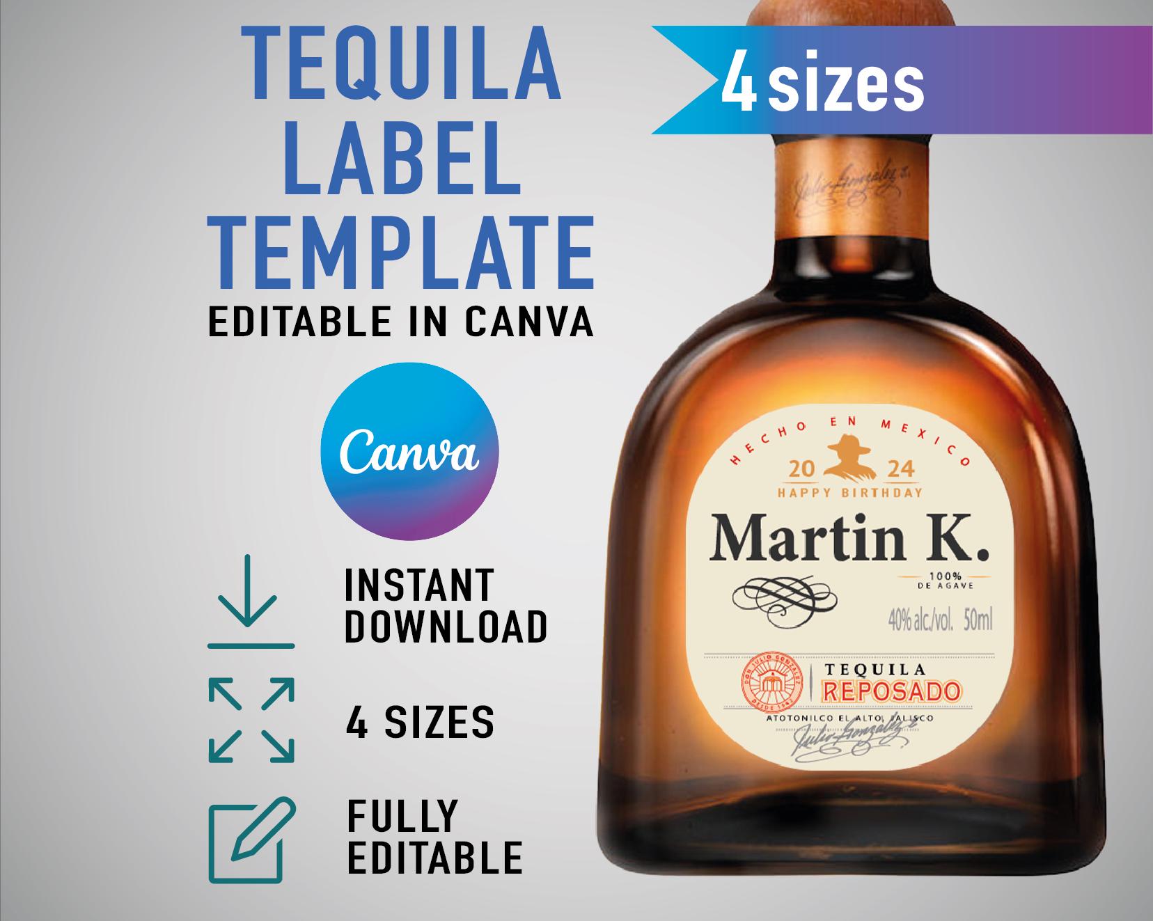 Custom Don Julio Reposado Template, Personalized Tequila Label ...