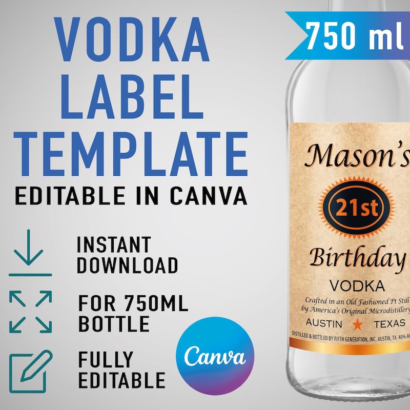 Bottle Labels for 21 - Etsy