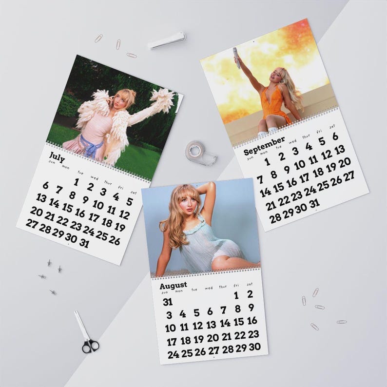 2025 Wall Calendar Sabrina Carpenter Singer Music Fan Christmas Gift ...