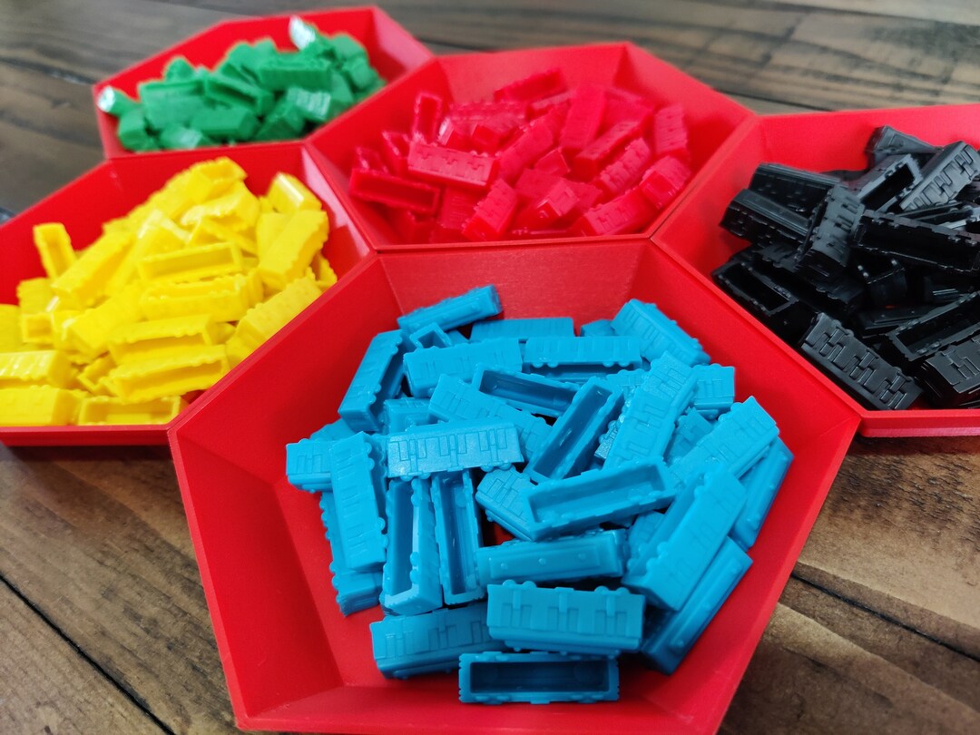 Stackable Hexagon Shaped Board Game Accessory, Token and Dice Tray - Etsy