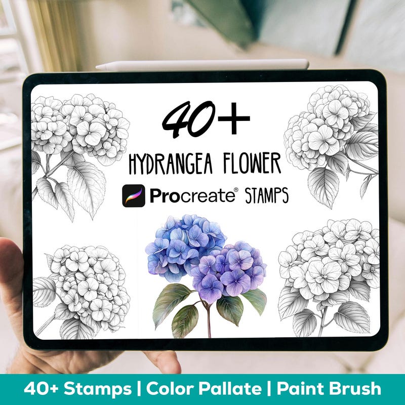 Hydrangea Stamp - Etsy