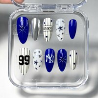 NY Yankee Press on Nails - Etsy