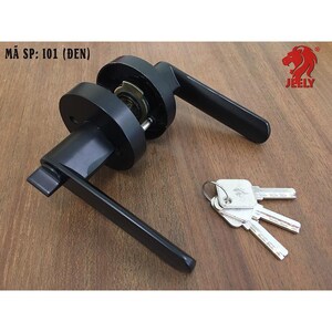 I01B Black Three-bar Spherical Door Handle Lock for Interior Bedroom ...