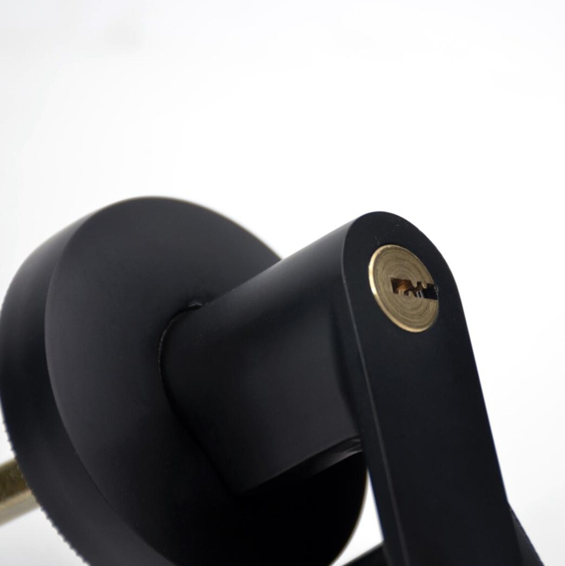 I01B Black Three-bar Spherical Door Handle Lock for Interior Bedroom ...