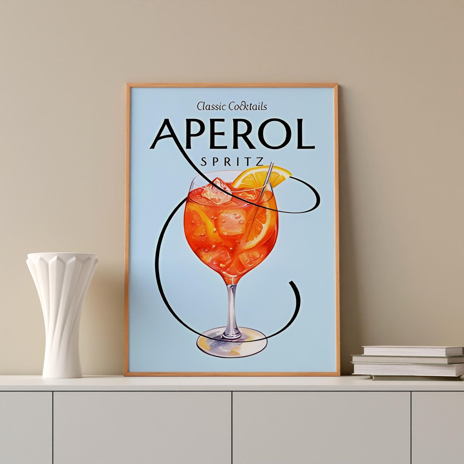 Aperol Spritz Print,bar Cart Decor,cocktail Poster,trendy Wall Decor ...