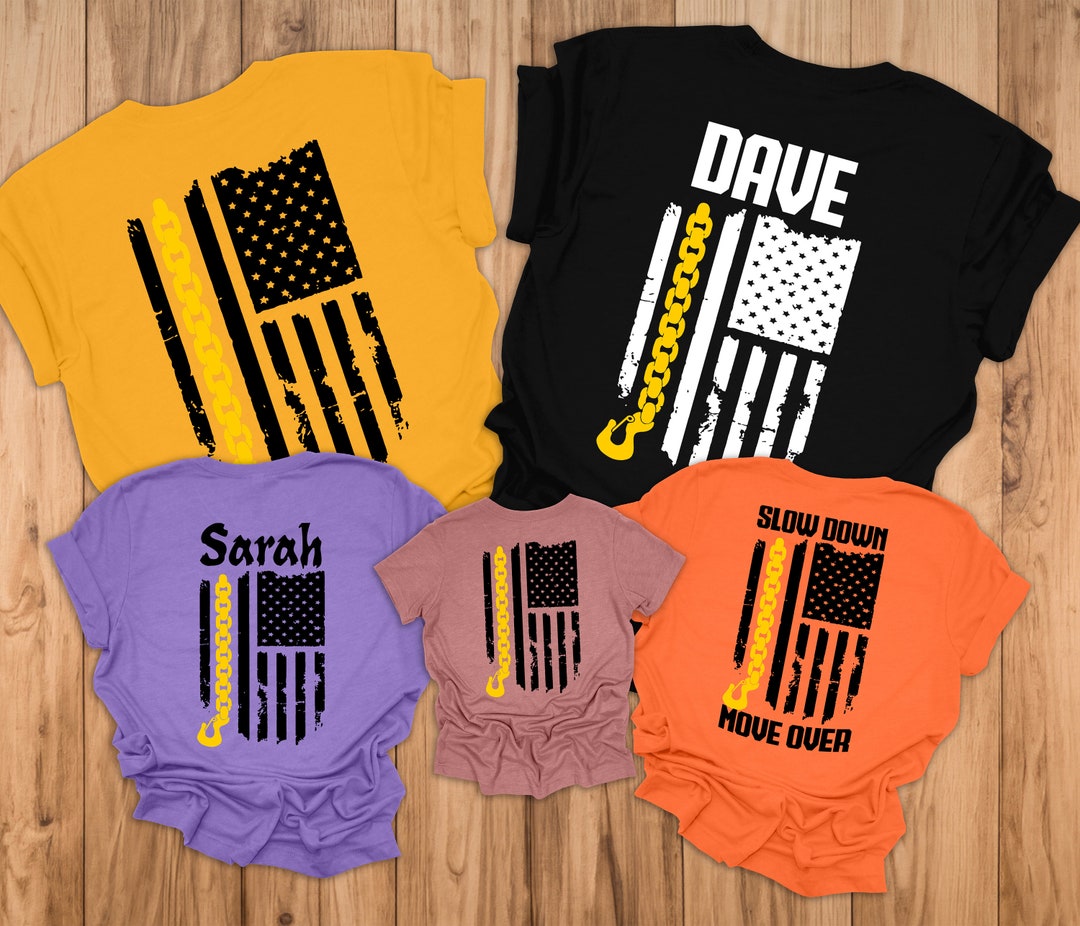 Custom Tow Truck Operator T-shirt | Front and Back Printed ...