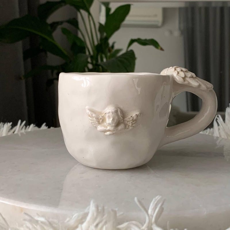 White Ceramic Angels - Etsy