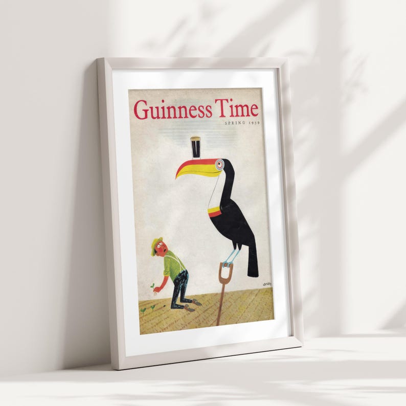 Guinness Vintage Ad Poster, Guinness Print, Guinness Poster, Guinness ...