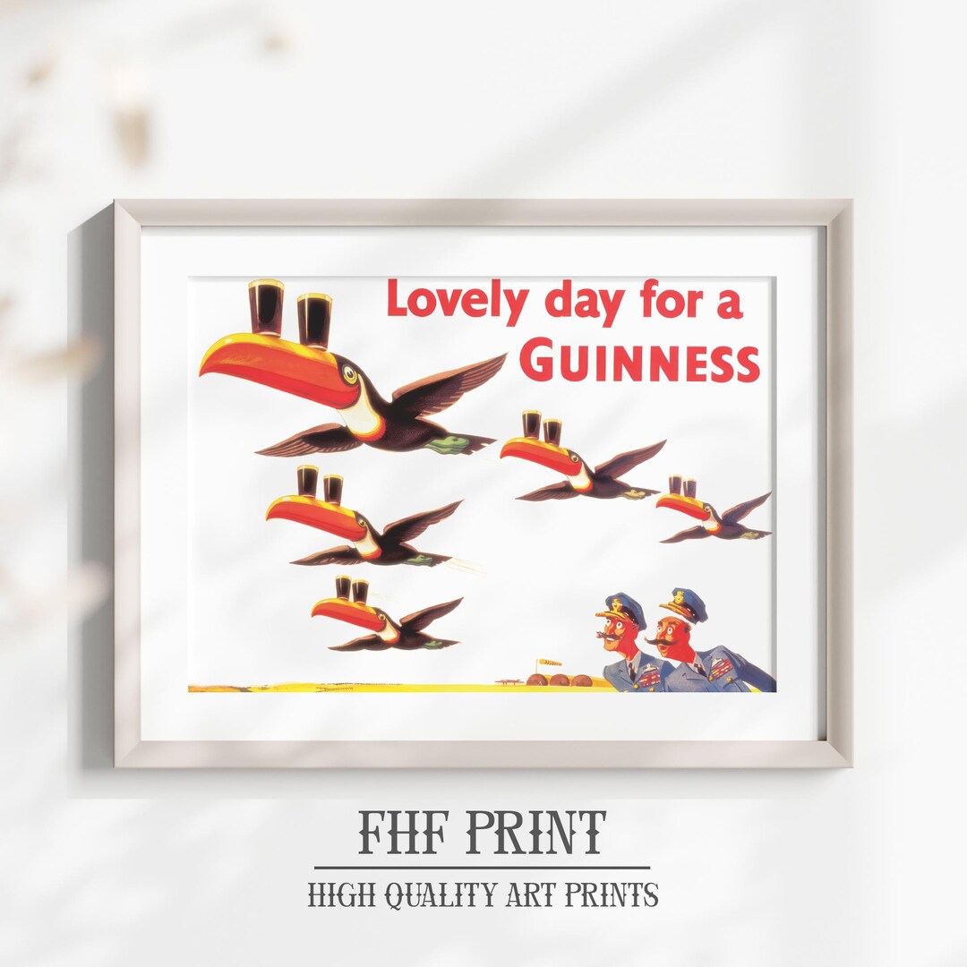 Guinness Vintage Ad Poster, Guinness Print, Guinness Poster, Guinness ...