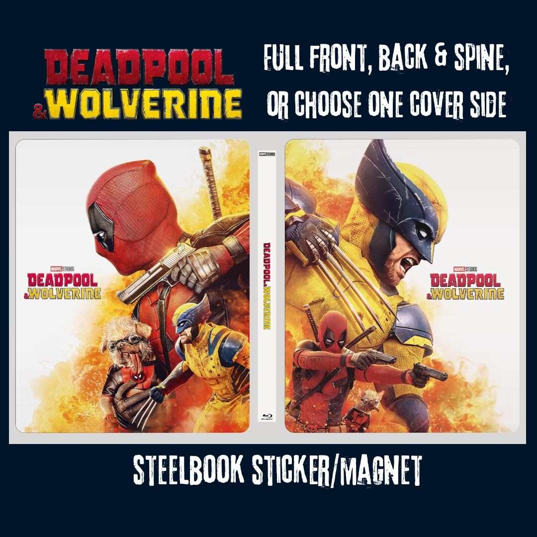 Deadpool & Wolverine Steelbook Magnet or Sticker, Gloss Sticker Paper ...