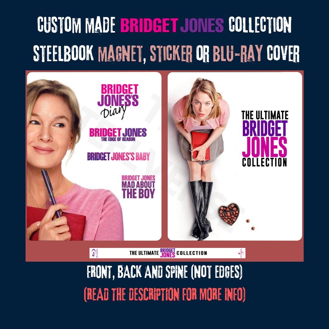 Bridget Jones Collection Custom Steelbook Magnet or Sticker, Gloss ...
