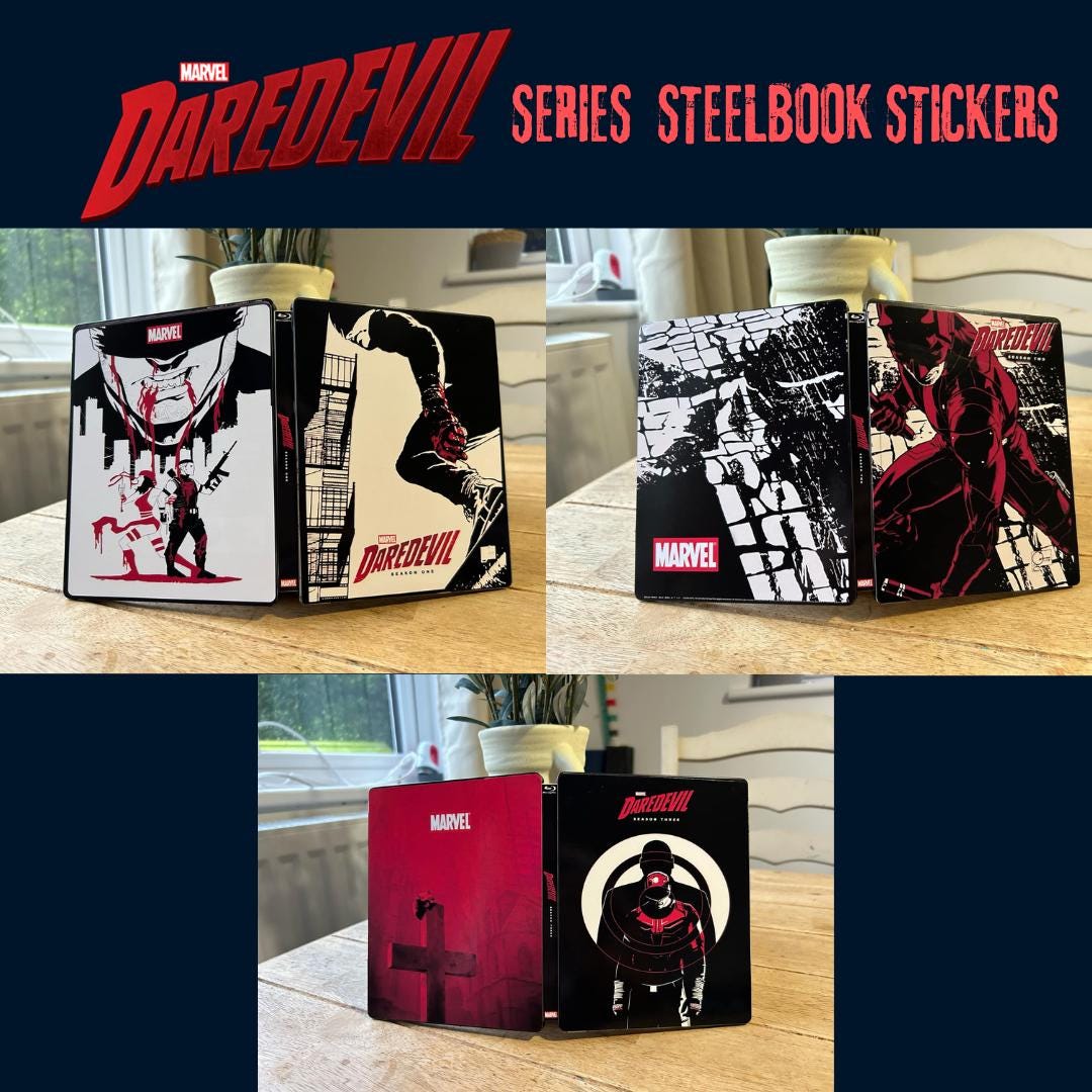 Daredevil Series Custom Steelbook Stickers, Gloss Sticker Paper, Bluray ...