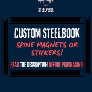 Custom Steelbook Spine Magnet or Sticker, Gloss Sticker Paper, Bluray ...