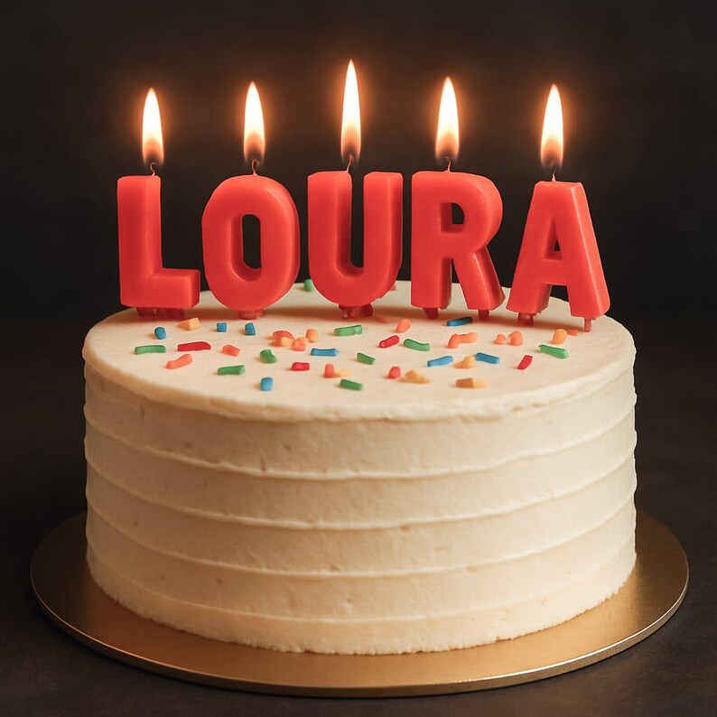 Personalized Name Candles - Birthday, Party, Cake Topper - Soy Wax ...