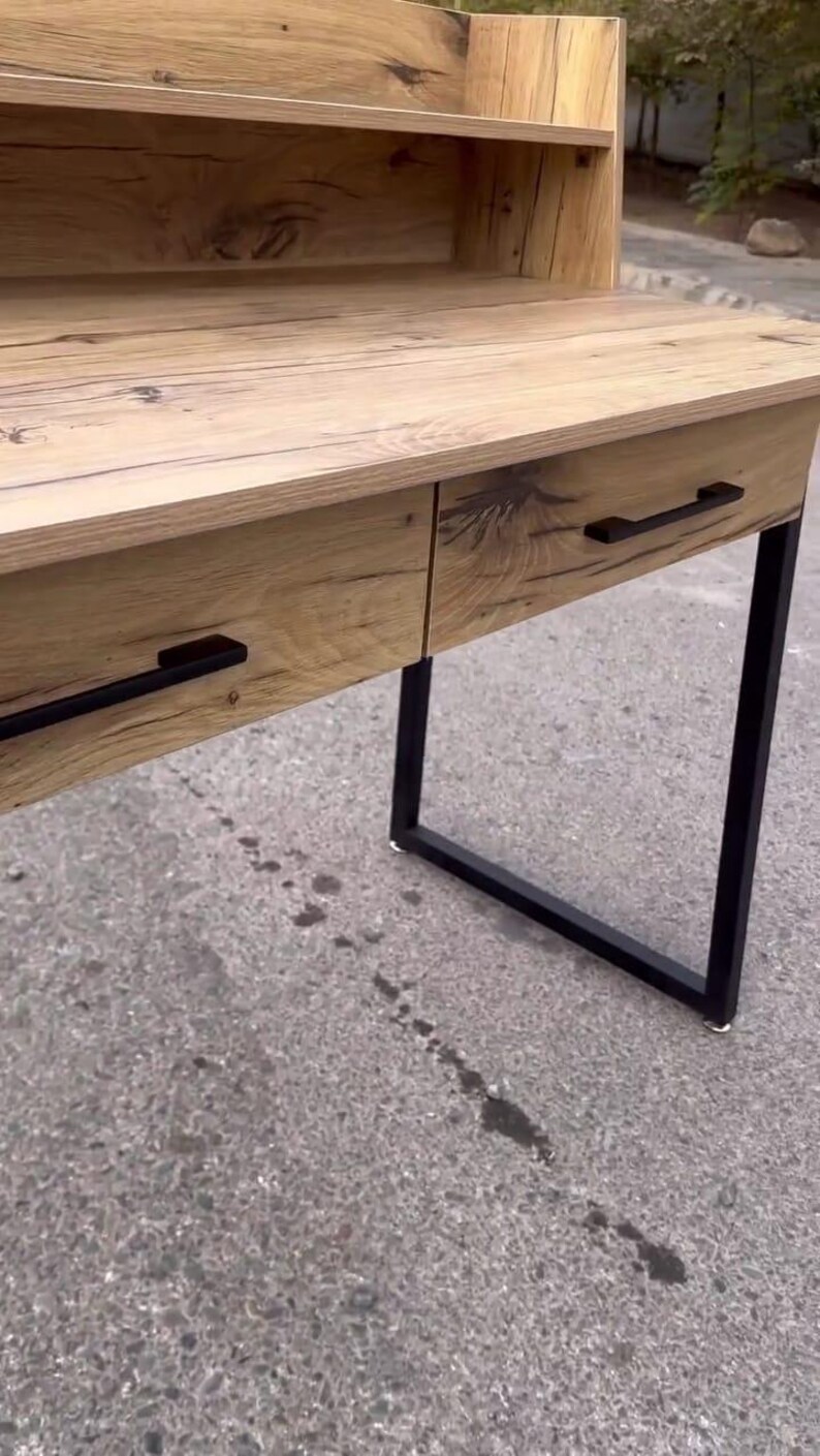 Wooden Rustic Table ,95x55cm, 39x29 Inc, Customizable Design Desk ...