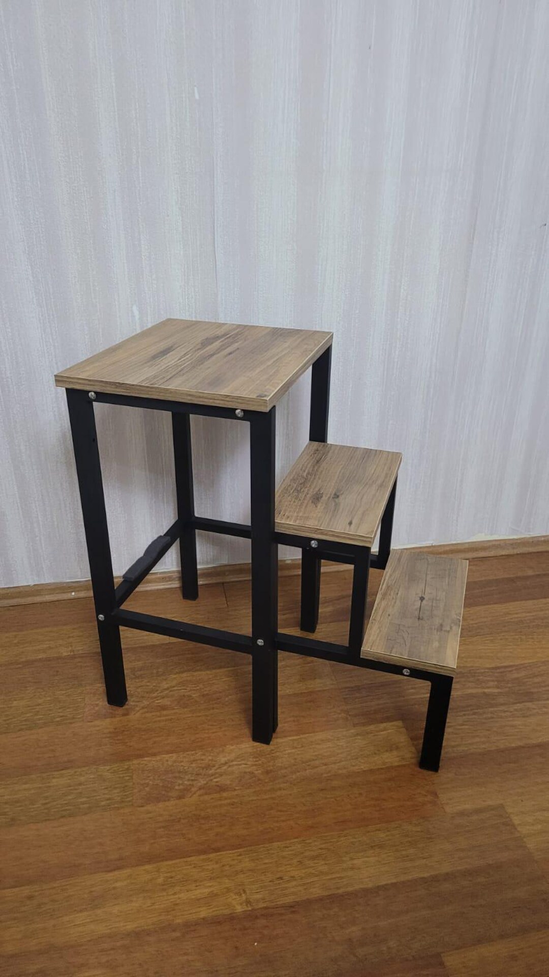 3-step Kitchen Stool, Decorative Ladder, Wooden Step Shelf, Step ...