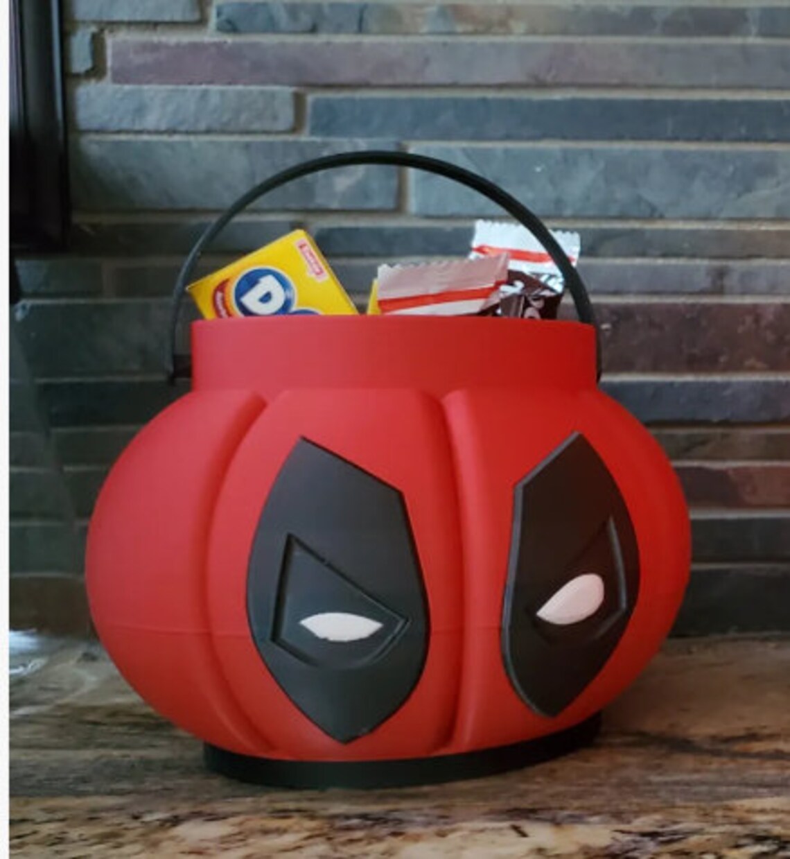 Deadpool Halloween Candy Bucket pumpkin-pool, Deadpool, - Etsy