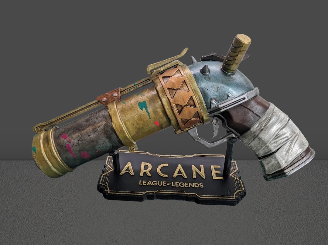 Arcane Jinx Pistols - Full-scale 3D Printed Replica With Stand - Hand ...
