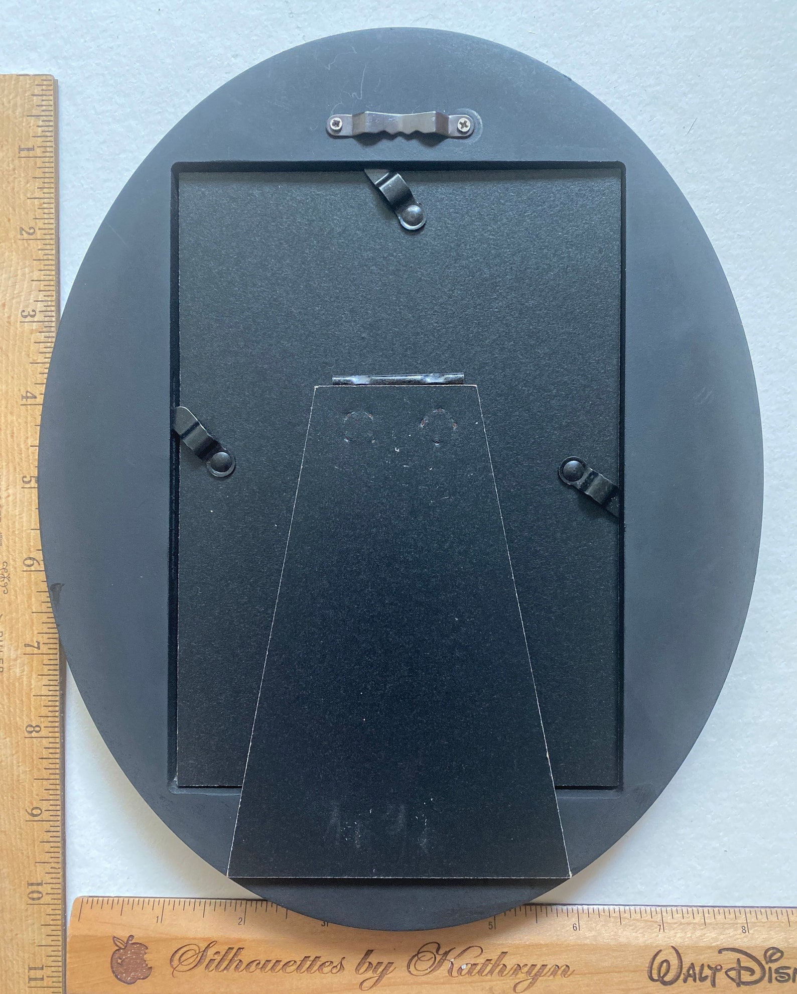 5x7 Solid Black Oval MDF Wood Silhouette Frame With Built in - Etsy