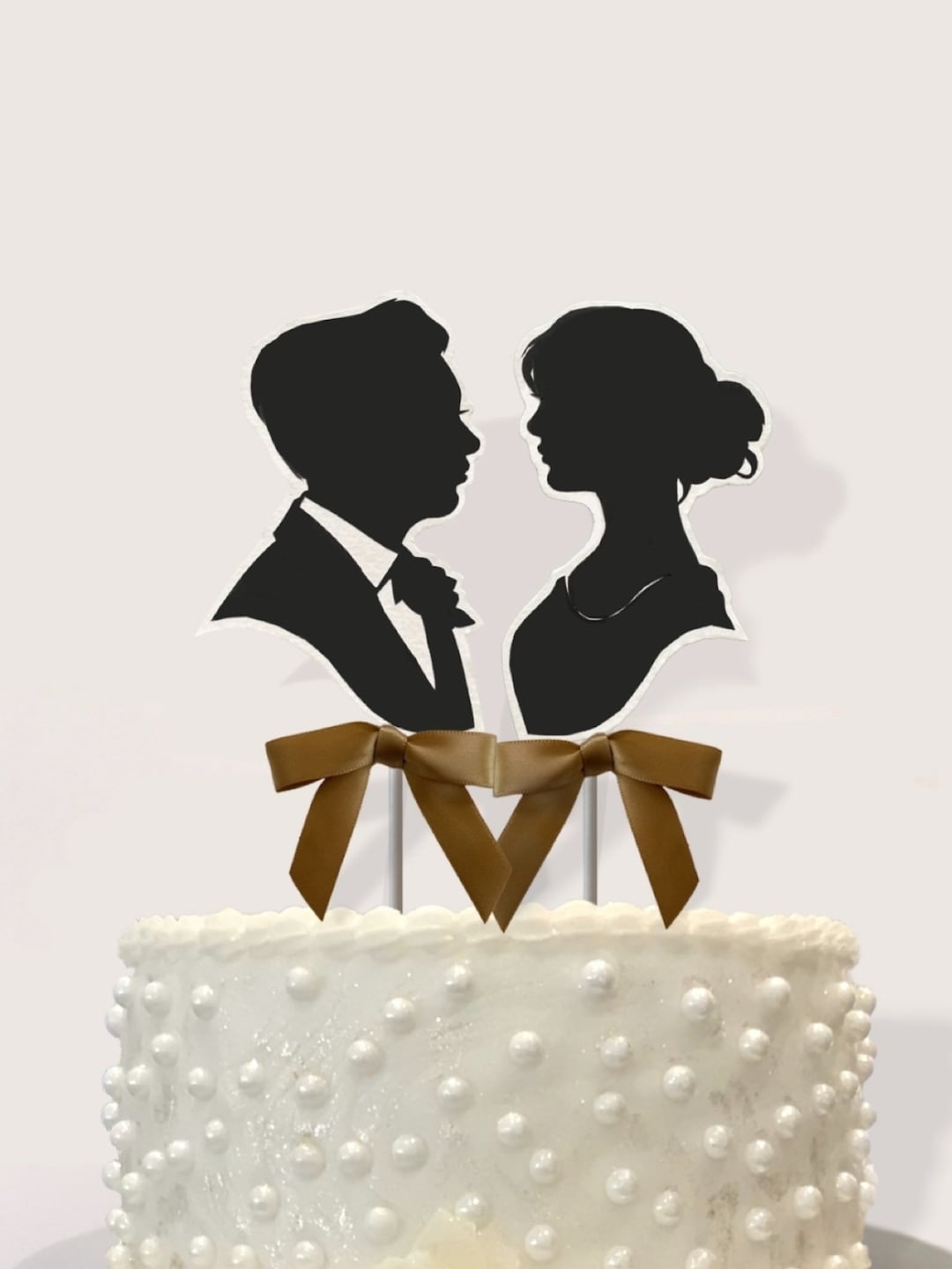 Custom Wedding Cake Topper Silhouette Hand Cut Paper Original Art ...
