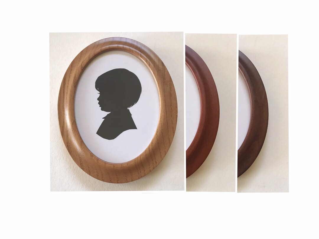 5x7” Solid Wood Oval Frame, Oak, Cherry, or Walnut. - Etsy