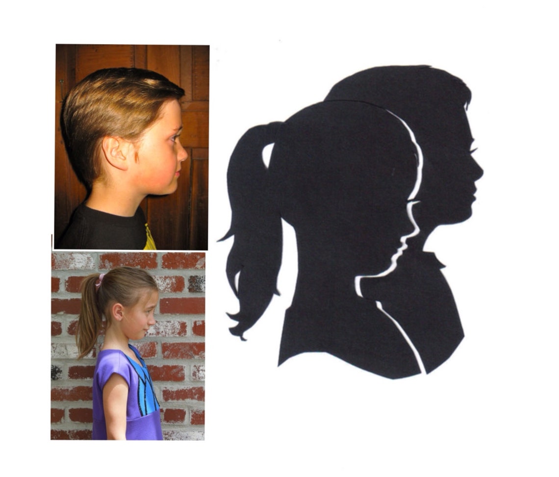 2 Copies Double Silhouette Portrait Medium 8x10 - Etsy