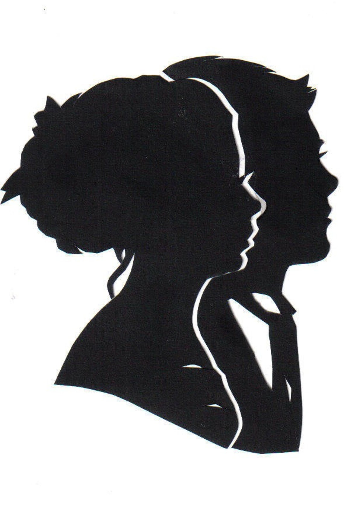 Double Wedding Silhouette Portrait - Etsy