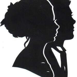 Double Wedding Silhouette Portrait - Etsy