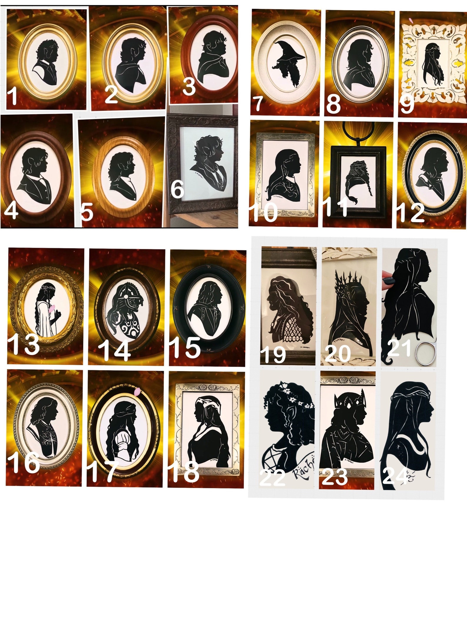 Middle Earth Transformations/ FRAMED Custom Silhouette of You ...