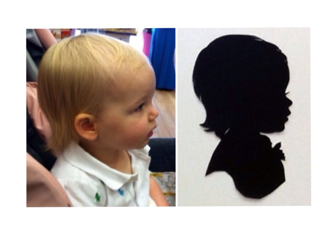 3 Copies One Subject Custom Silhouette Portrait 5 X 7 Inches - Etsy