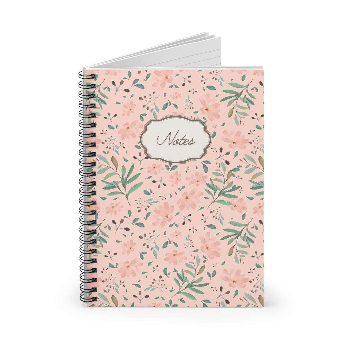 Floral Spiral Notebook, Spiral Bound Journal, Pink Floral, Gifts for ...