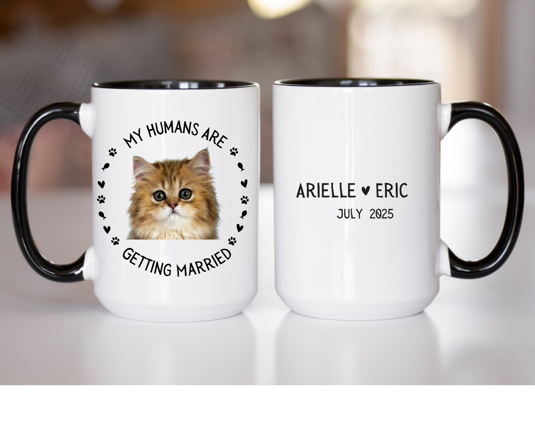 My Humans Are Getting Married Mug, Custom Cat Wedding Mug, Personalized ...