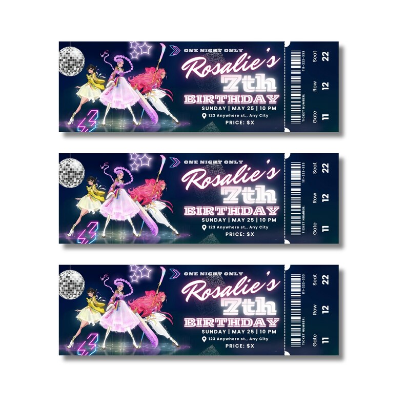 Kpop Demon Hunter Invite K-pop Ticket Invitation Editable Canva K-pop ...