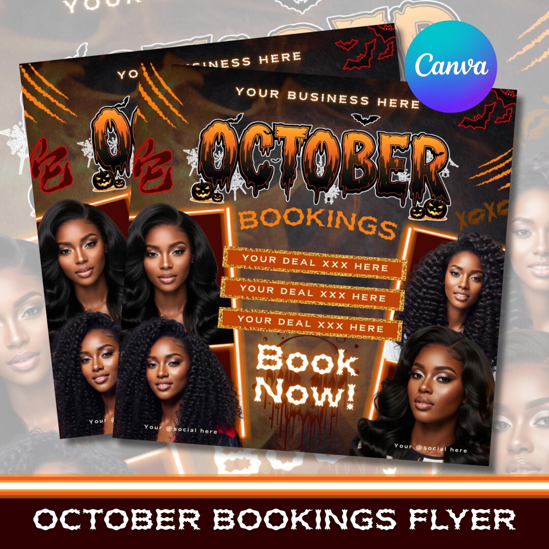 October Deal or No Deal Flyer Editable Canva Template Digital Beauty ...