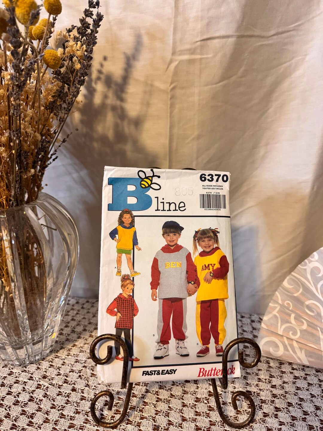 Butterick 6370 Kids Lounge Set Sewing Pattern | XS-L, Hooded Top ...