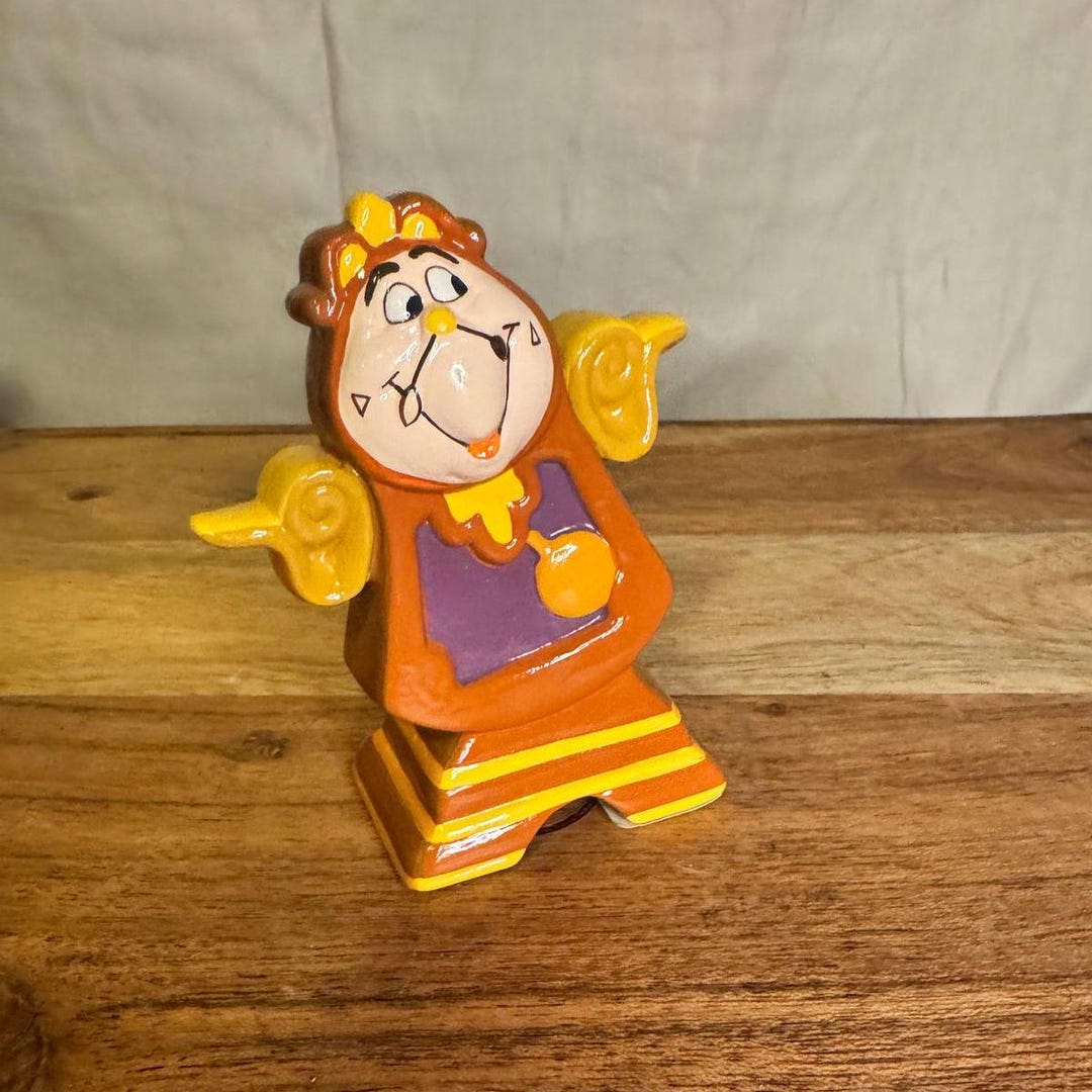Disney Cogsworth Figurine • Vintage 1990s • Beauty and the Beast ...