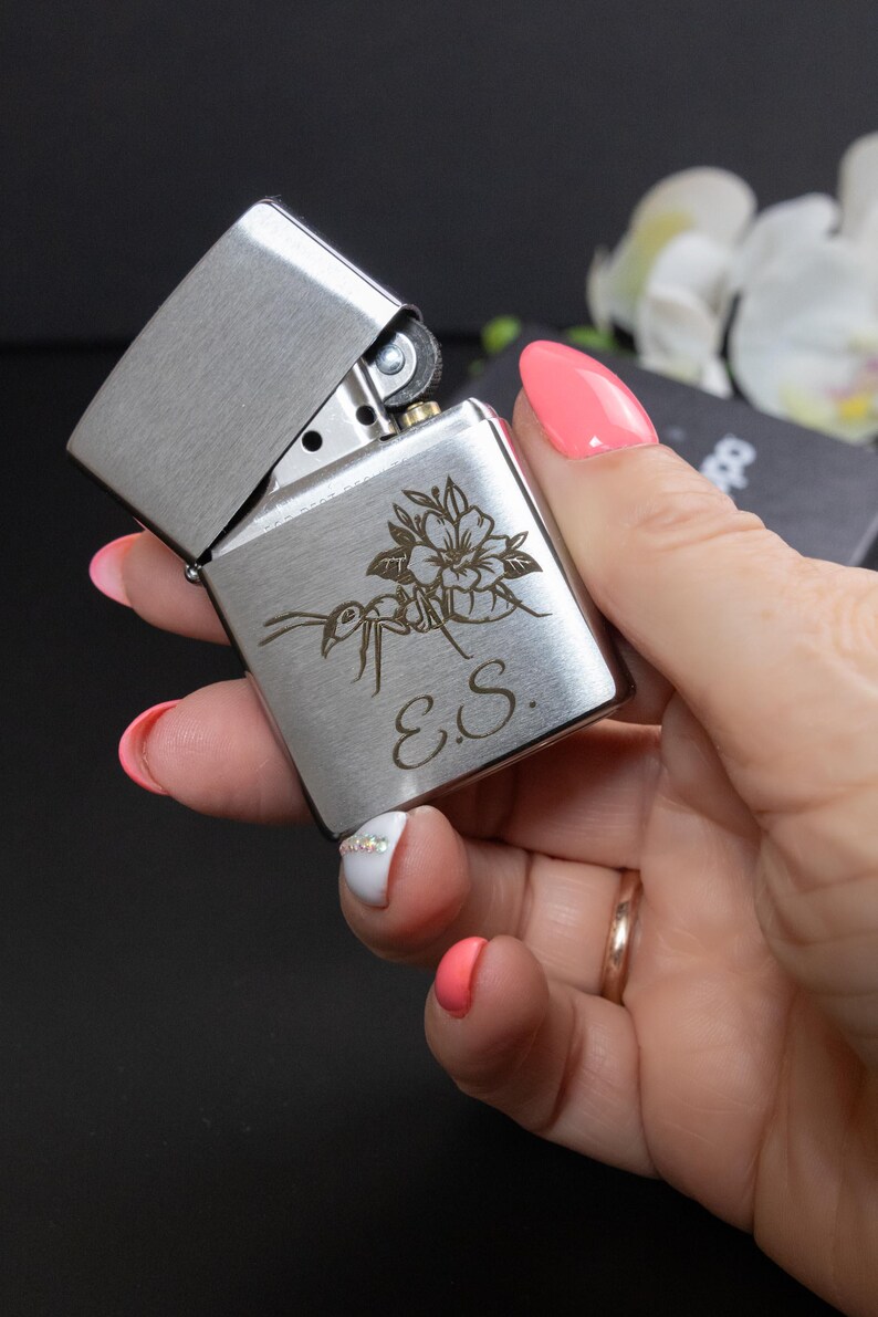 Custom ZIPPO LIGHTERS for Men Personalized Engraved Lighter Groomsmen Fathers Day Gifts for Dad ...