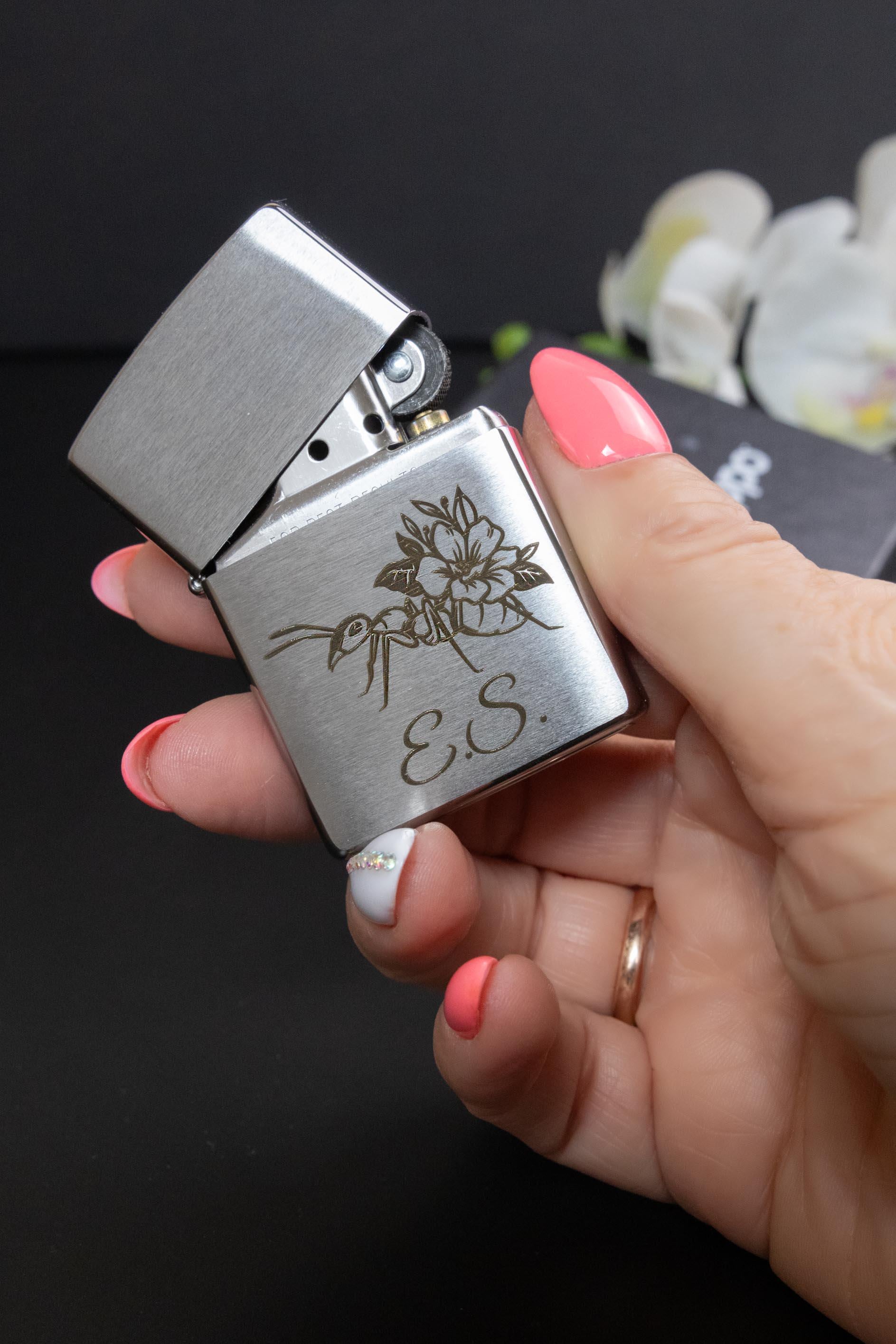 Custom ZIPPO LIGHTERS for Men Personalized Engraved Lighter Groomsmen Fathers Day Gifts for Dad ...